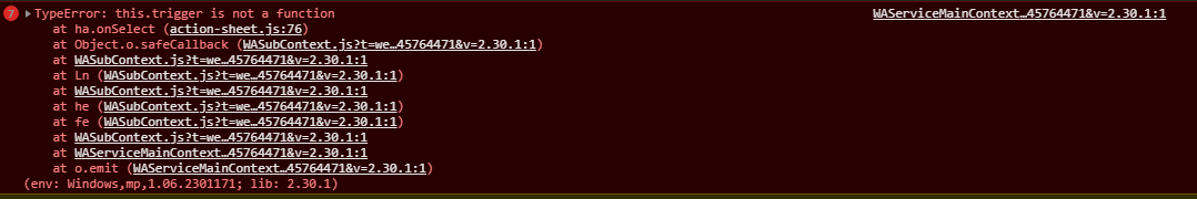 [ActionSheet] 触发selected 事件报错 · Issue #1709 · Tencent/tdesign-miniprogram · GitHub