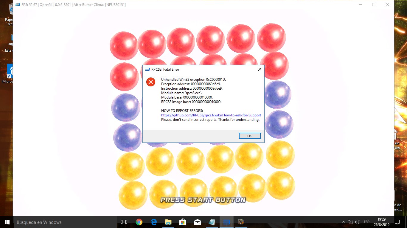 Afterburner Climax Fatal error: Unhandled Win32 exception 0xC000001D - regression ? · Issue ...