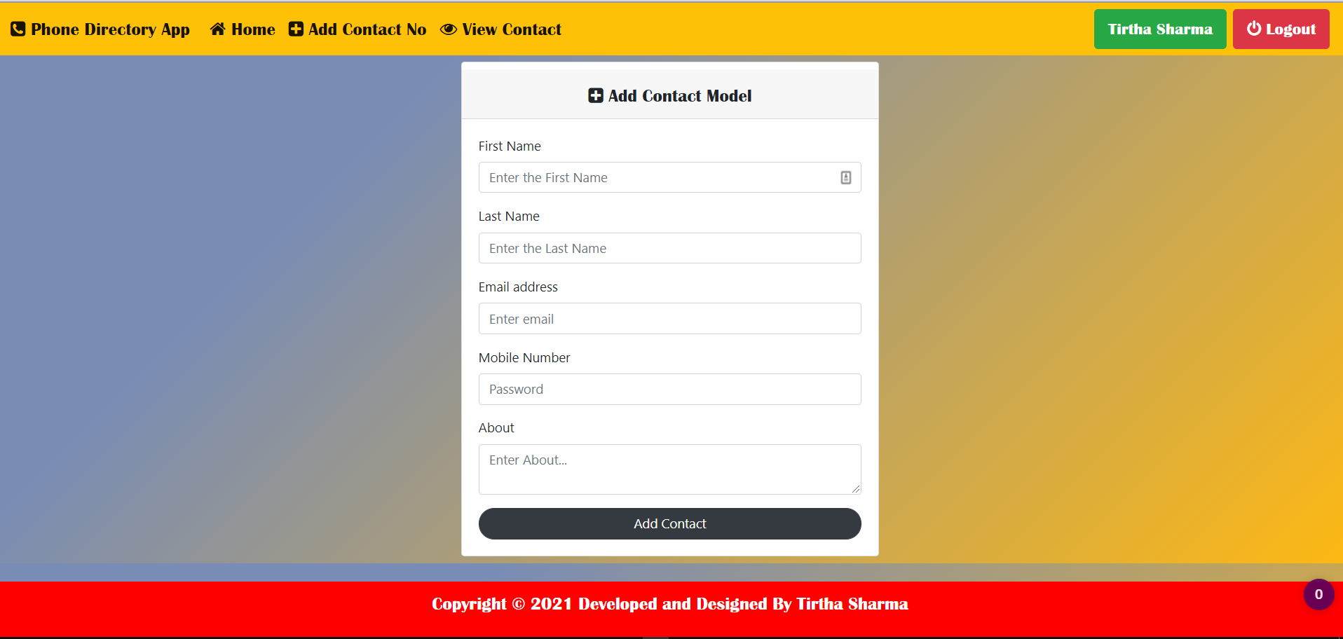 GitHub - genze121/Phone-Directory-App