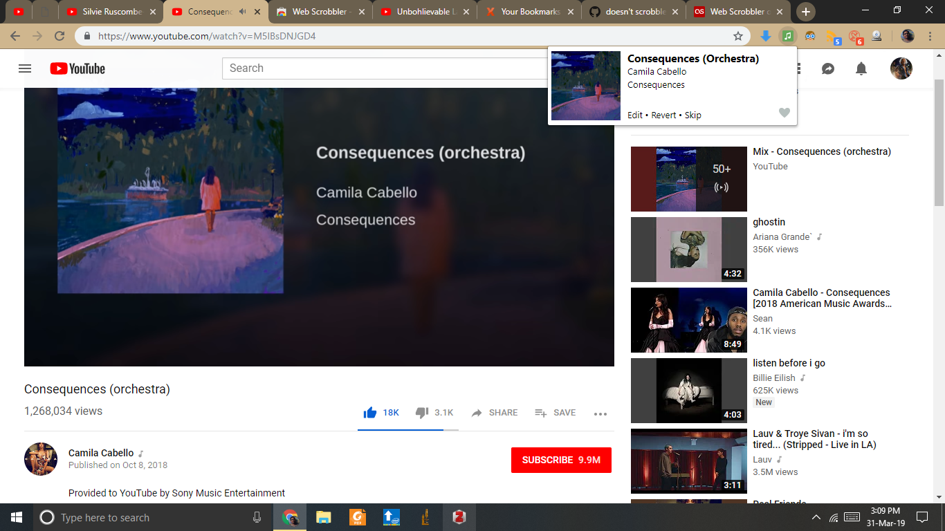 doesn't scrobble from youtube (chrome) · Issue #1945 · web-scrobbler/web-scrobbler · GitHub