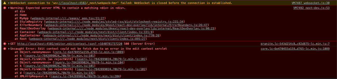 Nextjs Editor Redirects To Unknownhtml After Servlet Errors Out Bug · Issue 42 · Adobeaem 3896
