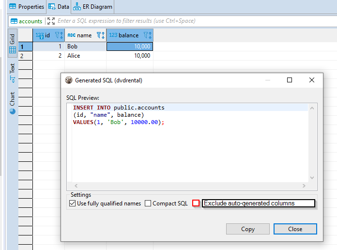 Generate SQL INSERT dialog improvement · Issue #10489 · dbeaver/dbeaver · GitHub