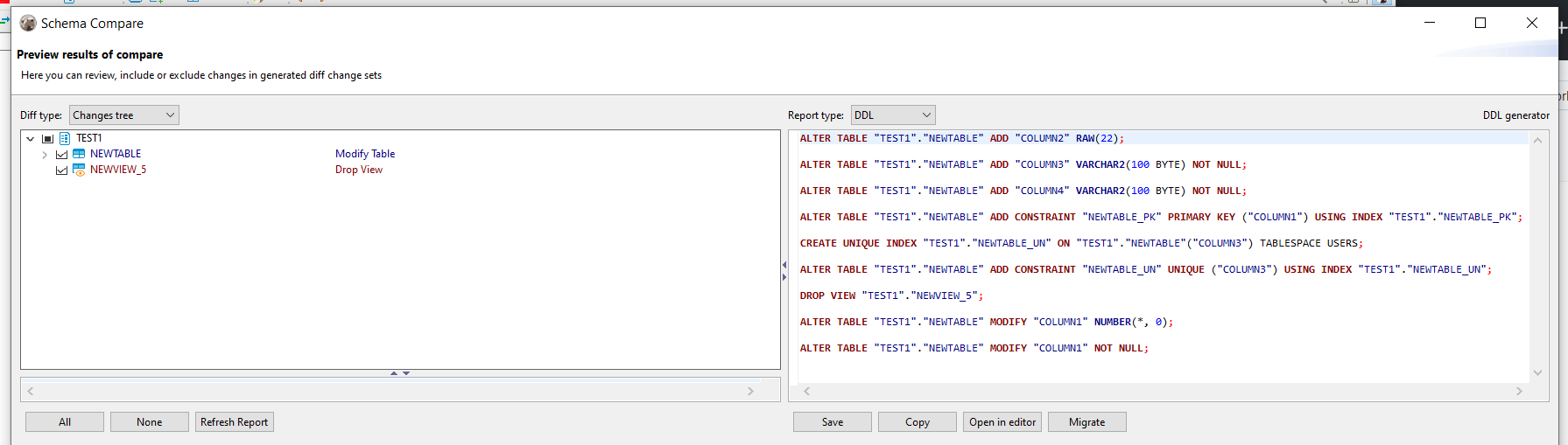 Simple Compare schema's: skip not null constraints in Oracle. · Issue ...
