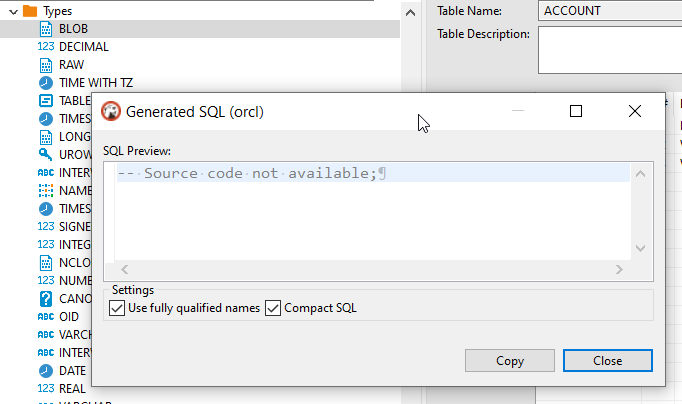 Generated DDL is empty for Oracle data types · Issue #11161 · dbeaver/dbeaver · GitHub