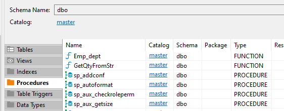Sybase: List of tables contains functions · Issue #12375 · dbeaver ...