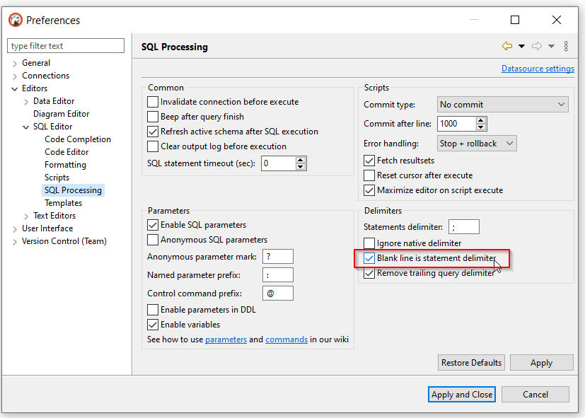 SQL Assistant not working with query containing blank lines · dbeaver · Discussion #13278 · GitHub