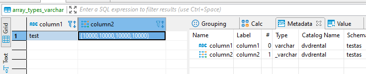 PostgreSQL: Array type varchar doesn't have a component type · Issue #13657 · dbeaver/dbeaver ...