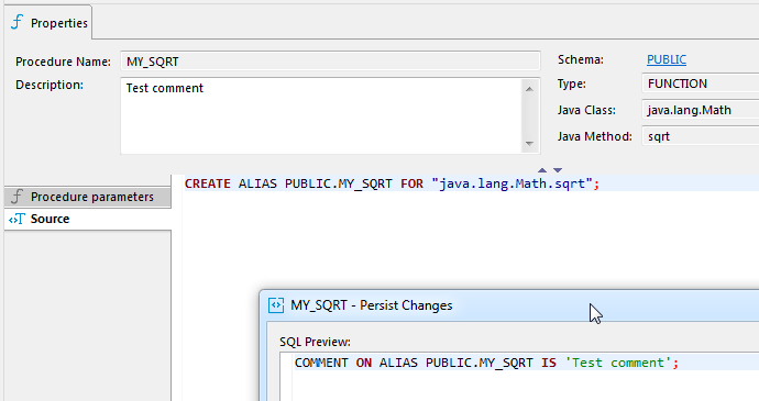 Database Navigator can't drop aliases ("procedures") in H2 · Issue #12971 · dbeaver/dbeaver · GitHub