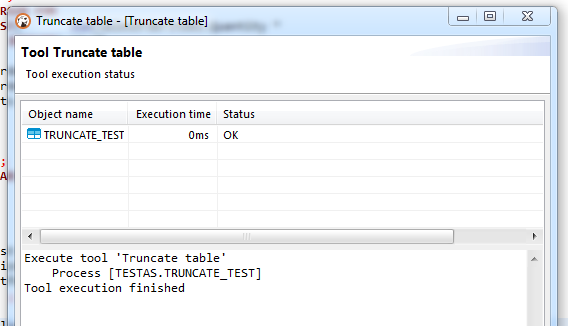 Truncate option tool for table in context menu for Exasol · Issue ...