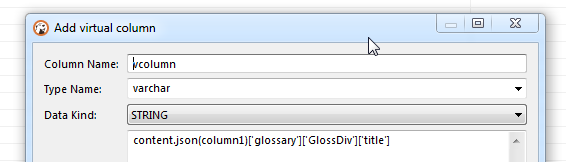 Support json fields in virtual column definition · Issue #10900 ...