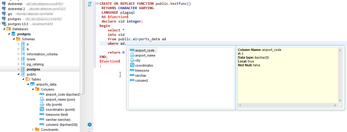 SQL assist/autocomplete does not work with select into · Issue #13465 · dbeaver/dbeaver · GitHub