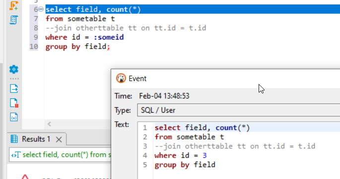 SQL execution with Inline double-dash comment · Issue #15282 · dbeaver ...