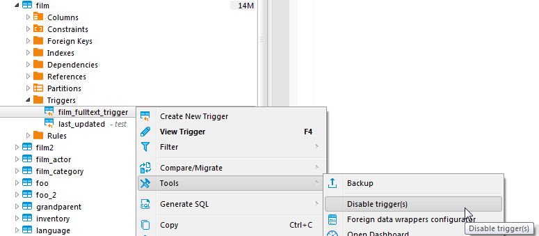 [Feat. Req.] Disable trigger from table detais, trigger list · Issue #16171 · dbeaver/dbeaver ...