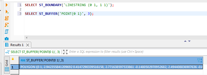 [Exasol] Crash after displaying result of `ST_BOUNDARY` function ...