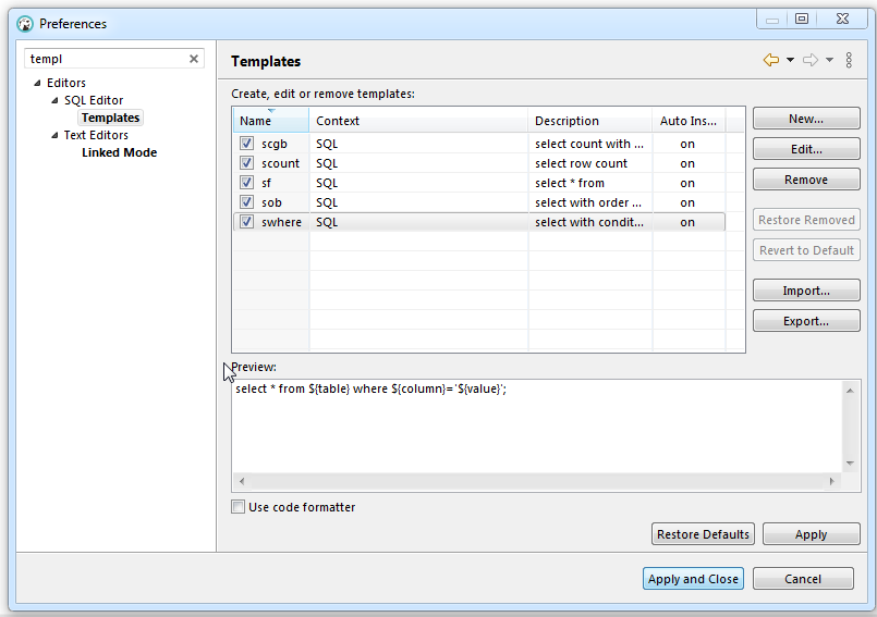 The ''back tick" template removes a next table name when applied to a ...