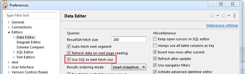 SQL Editor does not honor the "resultset fetch size" for Teradata · Issue #16350 · dbeaver ...