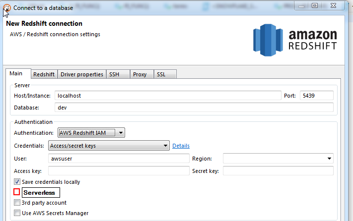 Support Amazon Redshift Serverless IAM Authentication · Issue #17616 · dbeaver/dbeaver · GitHub