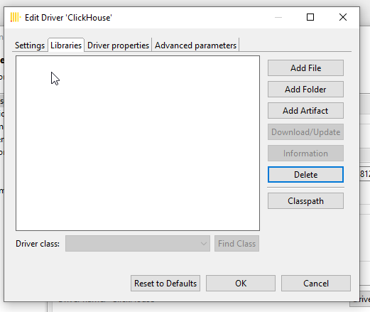 #18164 the "Information" tab and the "Driver class" combo can not be … by LonwoLonwo · Pull ...