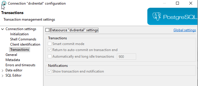 After finishing a very long running statement the transaction is rolled ...