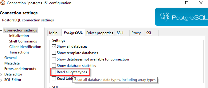 Exception when browsing PostgreSQL 15 table · Issue #19097 · dbeaver/dbeaver · GitHub