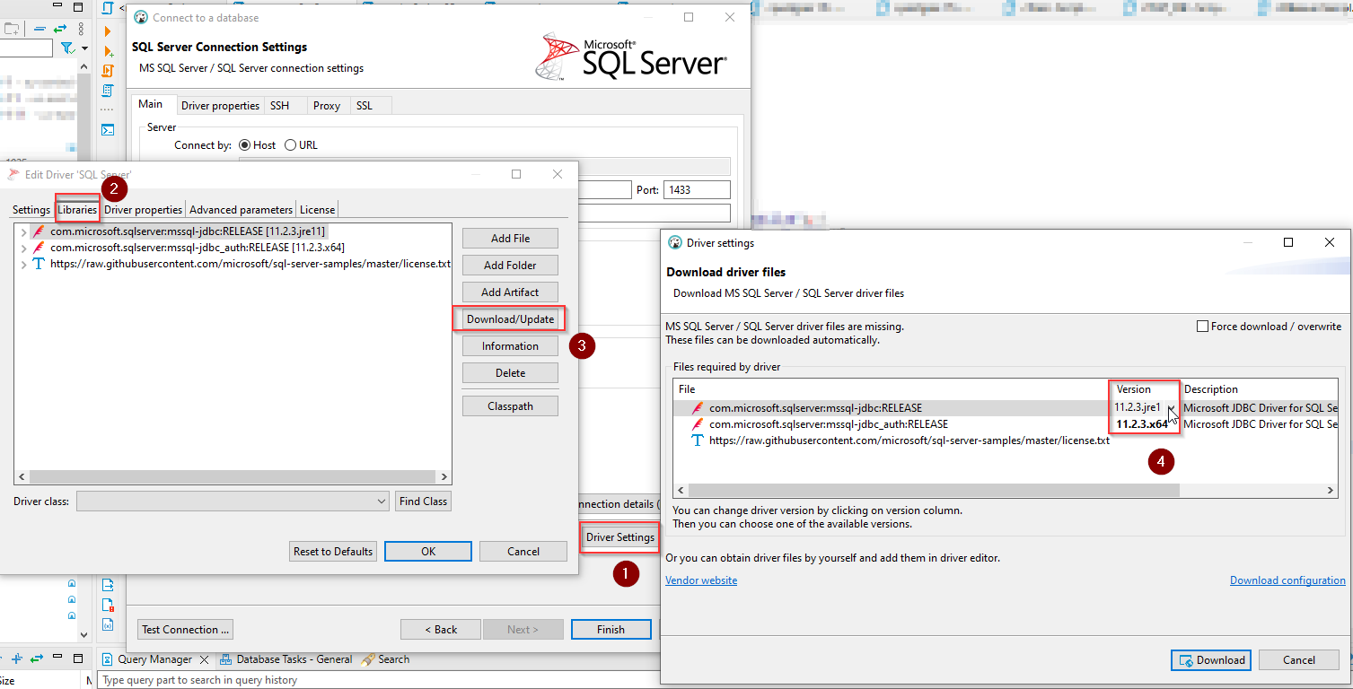 Can not connect some SQL server after user latest SQL server jdbc drive ...