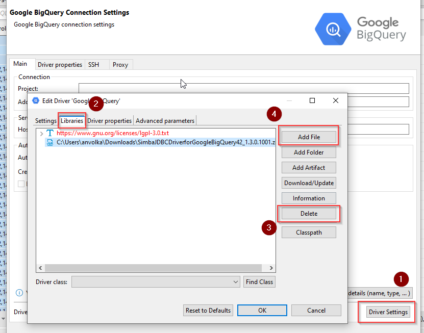 Update BigQuery driver to 1.3.2 · Issue #19370 · dbeaver/dbeaver · GitHub