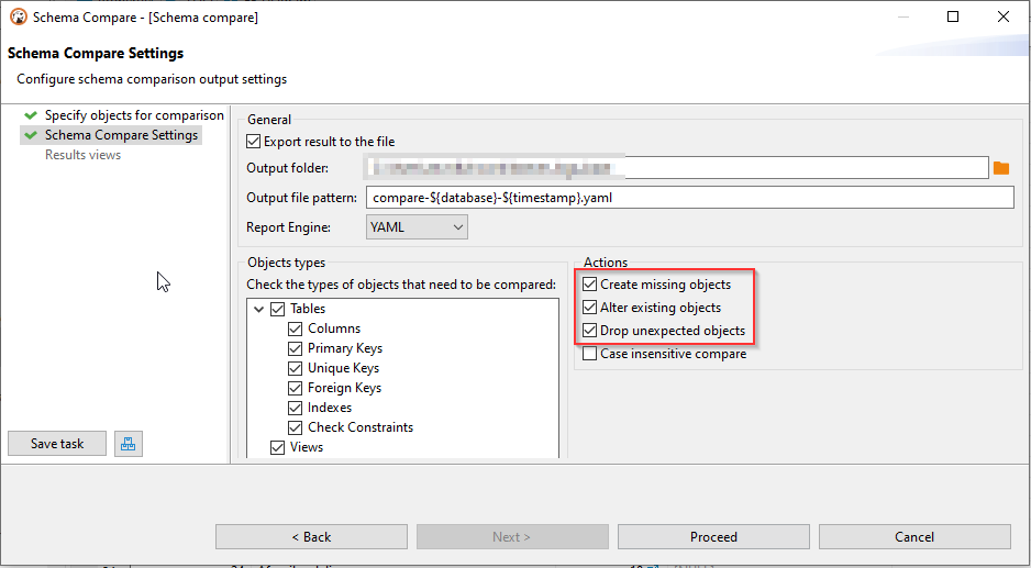 DBeaver enterprise schema compare could not find column difference in ...