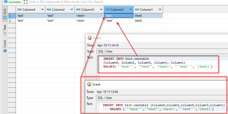 [MySQL] Generate INSERT SQL has incorrect syntax with double ` · Issue #19460 · dbeaver/dbeaver ...