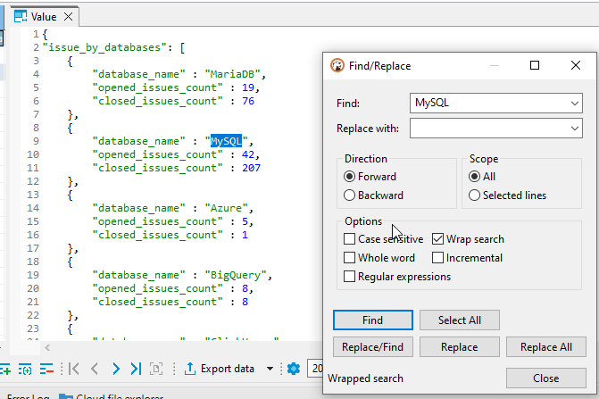 Search in JSON viewer · Issue #20092 · dbeaver/dbeaver · GitHub