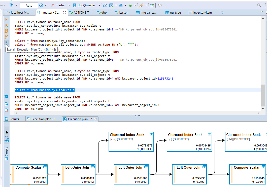 SQL Editor Execution plan button is active but does nothing on click ...