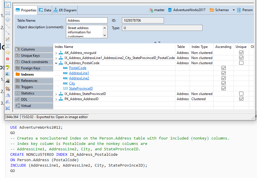 Can't see included columns on index · Issue #3542 · dbeaver/dbeaver ...