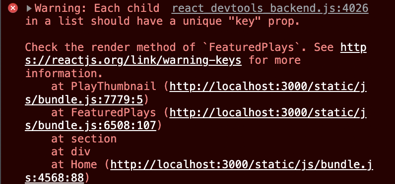 🐛 [Bug report]: No unique key value for each play in FeaturedPlays · Issue #655 · reactplay ...
