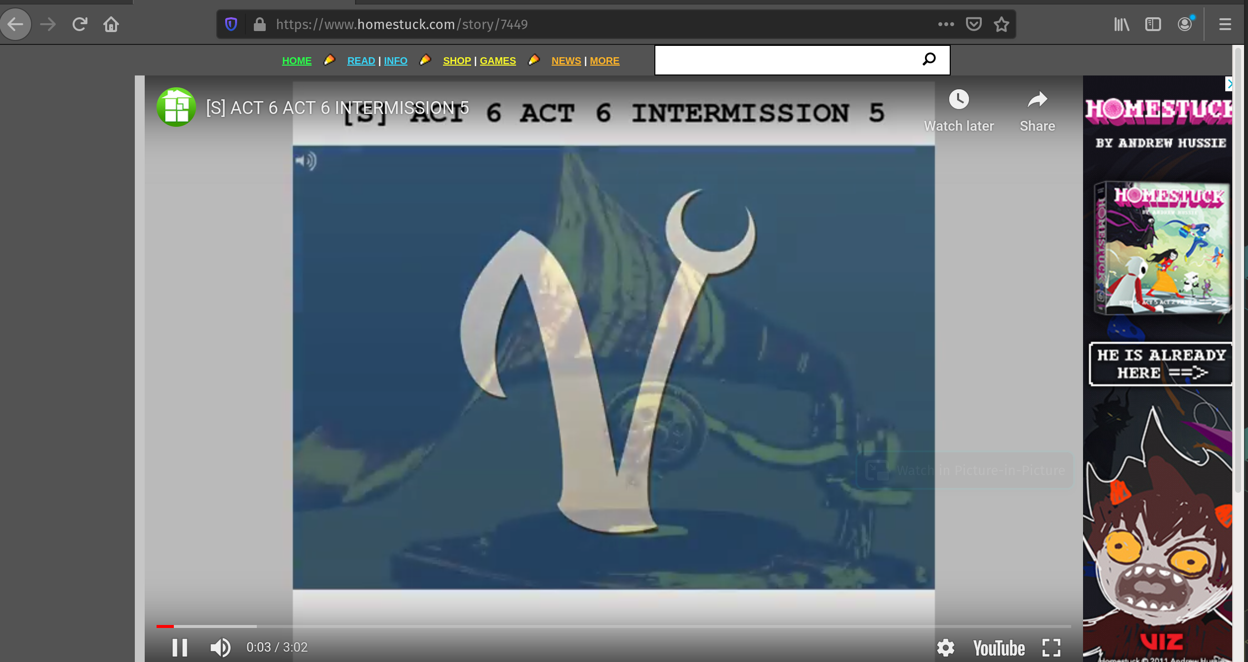 www.homestuck.com - video or audio doesn't play · Issue #65398 ...