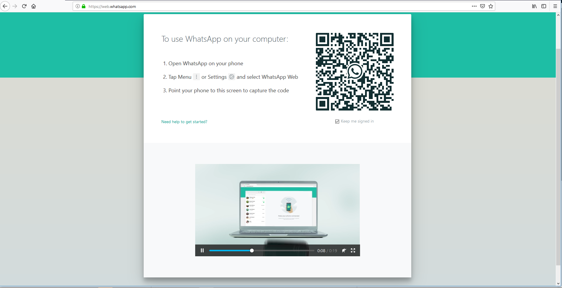 web.whatsapp.com - site is not usable · Issue #21779 · webcompat/web-bugs · GitHub