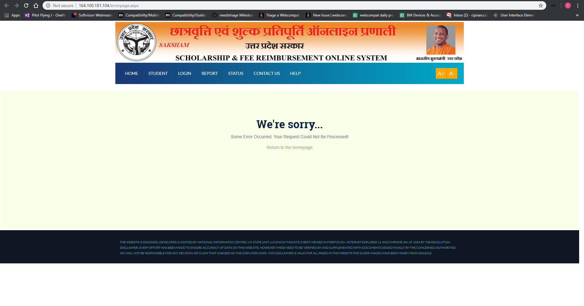 164.100.181.104 - site is not usable · Issue #23587 · webcompat/web-bugs · GitHub