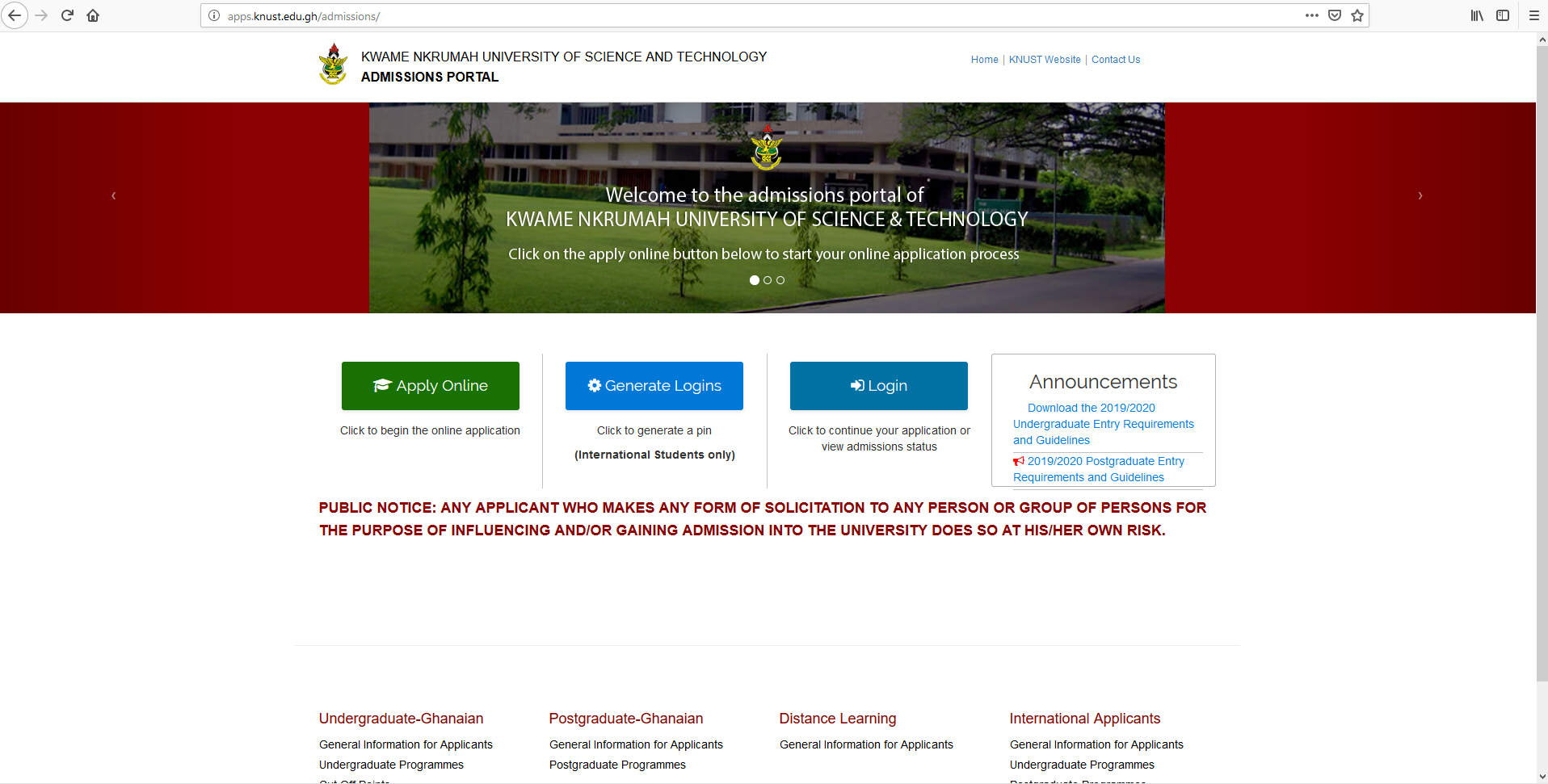 apps.knust.edu.gh - site is not usable · Issue #26304 · webcompat/web-bugs · GitHub