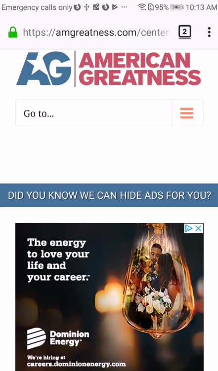 amgreatness.com - site is not usable · Issue #32347 · webcompat/web ...