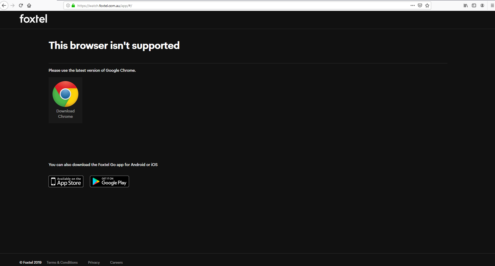 watch.foxtel.com.au - Firefox is not supported browser · Issue #23388 ...