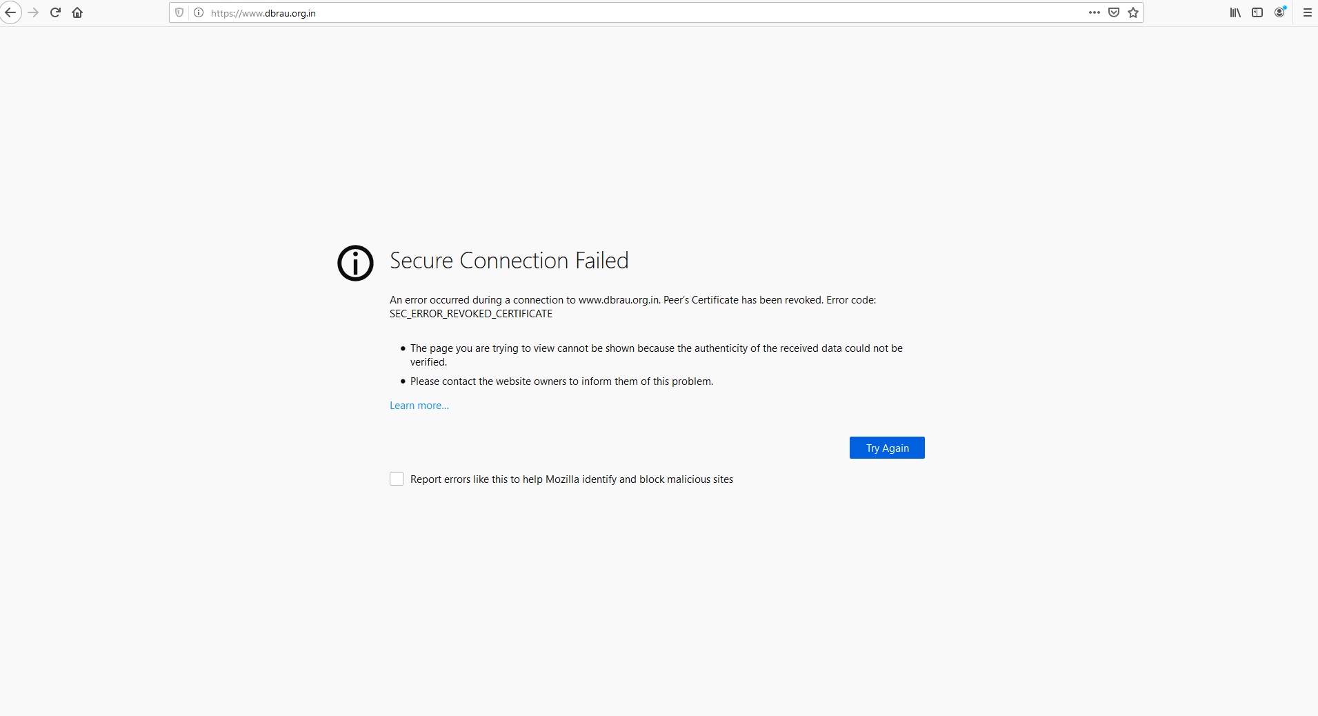 Secure Connection Failed Error Message Is Displayed · Issue 36610 