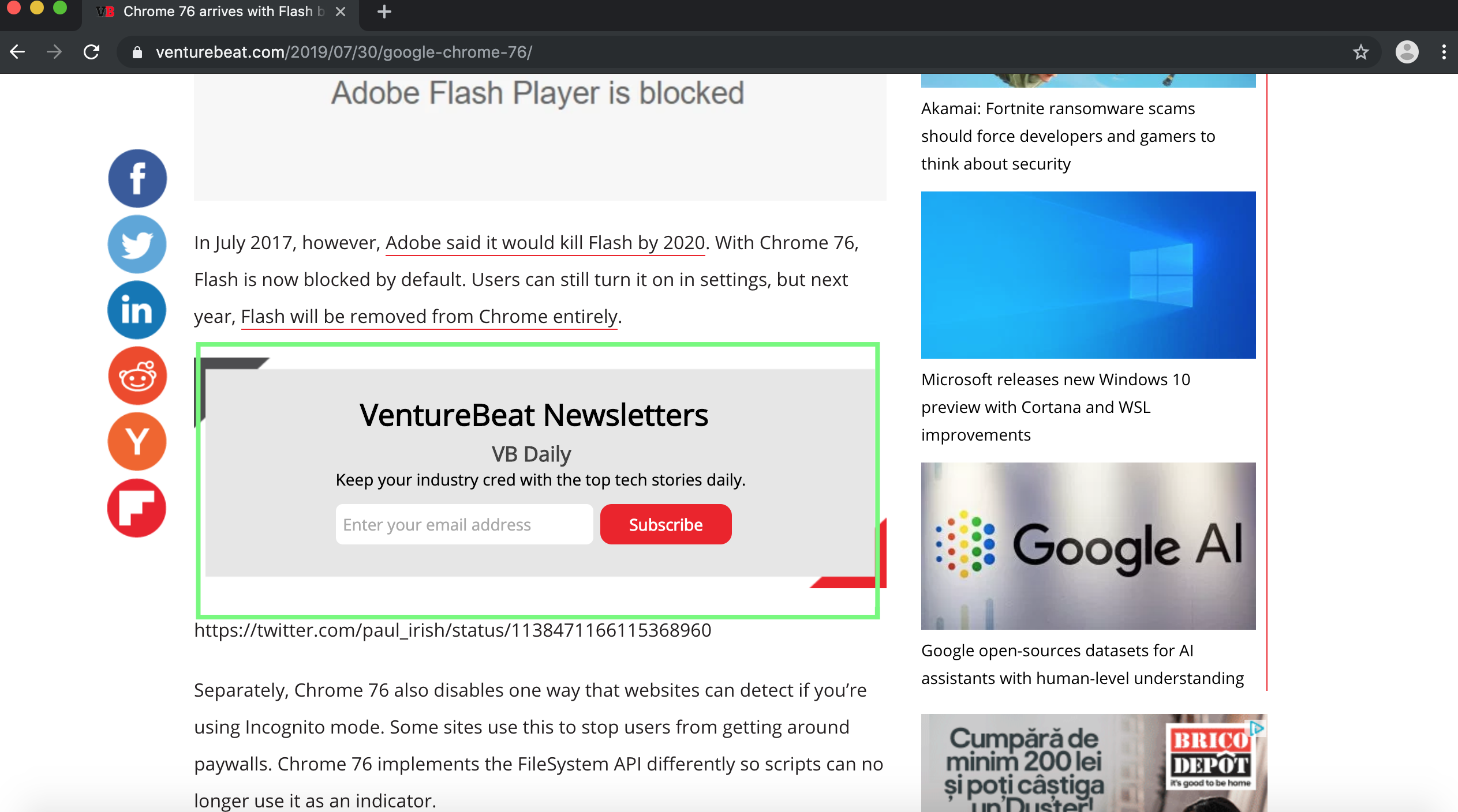 venturebeat.com - Text is overlapping · Issue #39277 · webcompat/web ...