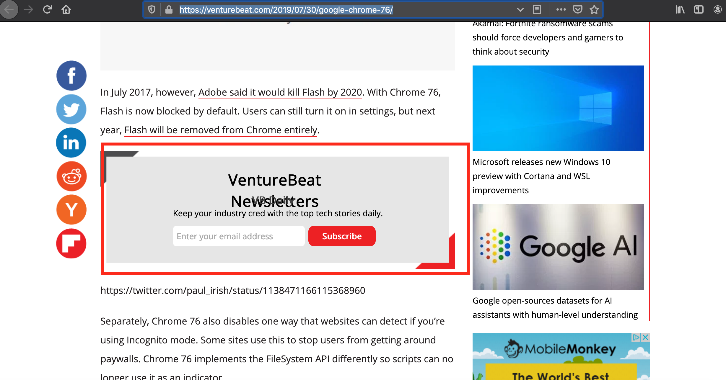 venturebeat.com - Text is overlapping · Issue #39277 · webcompat/web ...