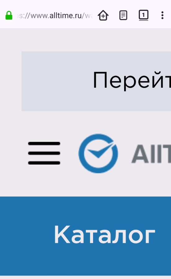 www.alltime.ru - A zoomed-in version of the page is displayed · Issue ...