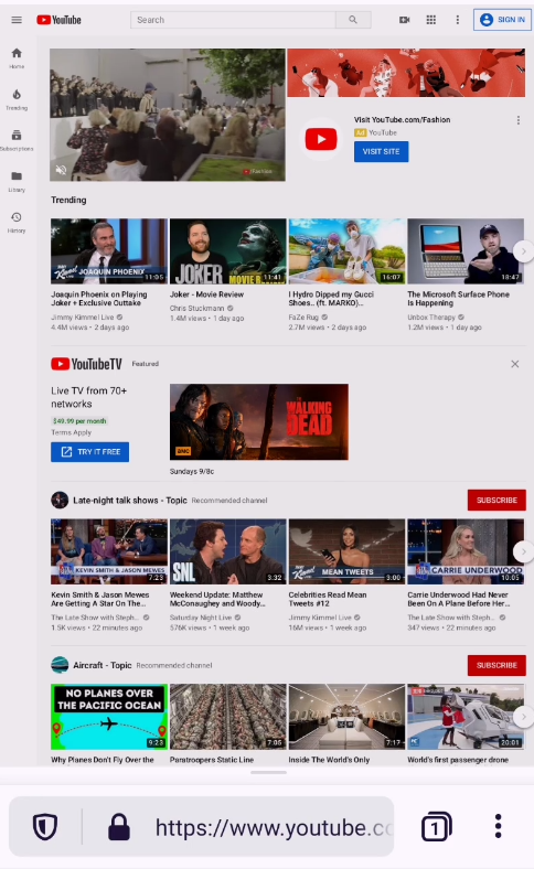 m.youtube.com - desktop site instead of mobile site · Issue #41489 ...