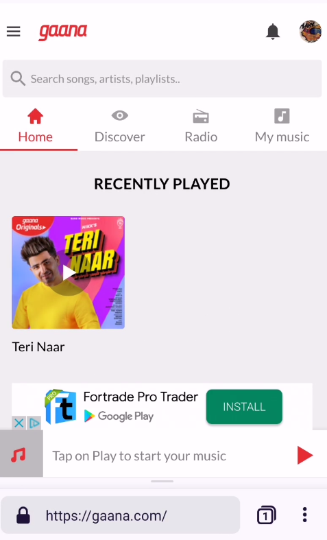 gaana.com - desktop site instead of mobile site · Issue #41682 · webcompat/web-bugs · GitHub