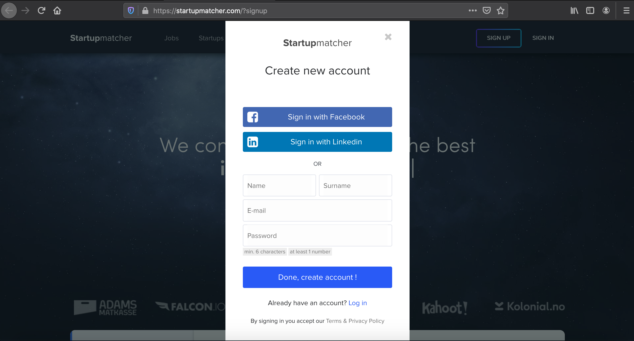 startupmatcher.com - The website is not loaded · Issue #31530 · webcompat/web-bugs · GitHub