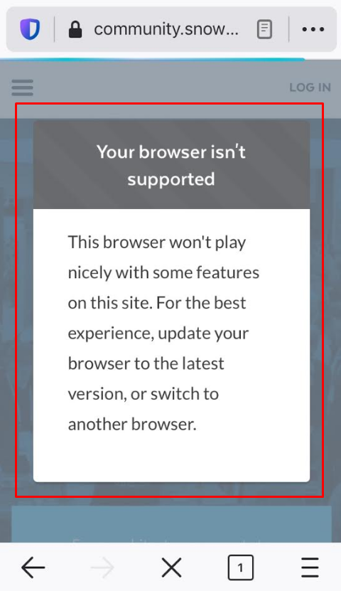 community.snowflake.com - Firefox browser is not supported · Issue ...