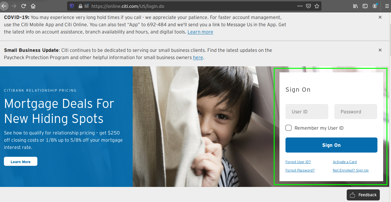 online.citi.com - site is not usable · Issue #54814 · webcompat/web-bugs · GitHub