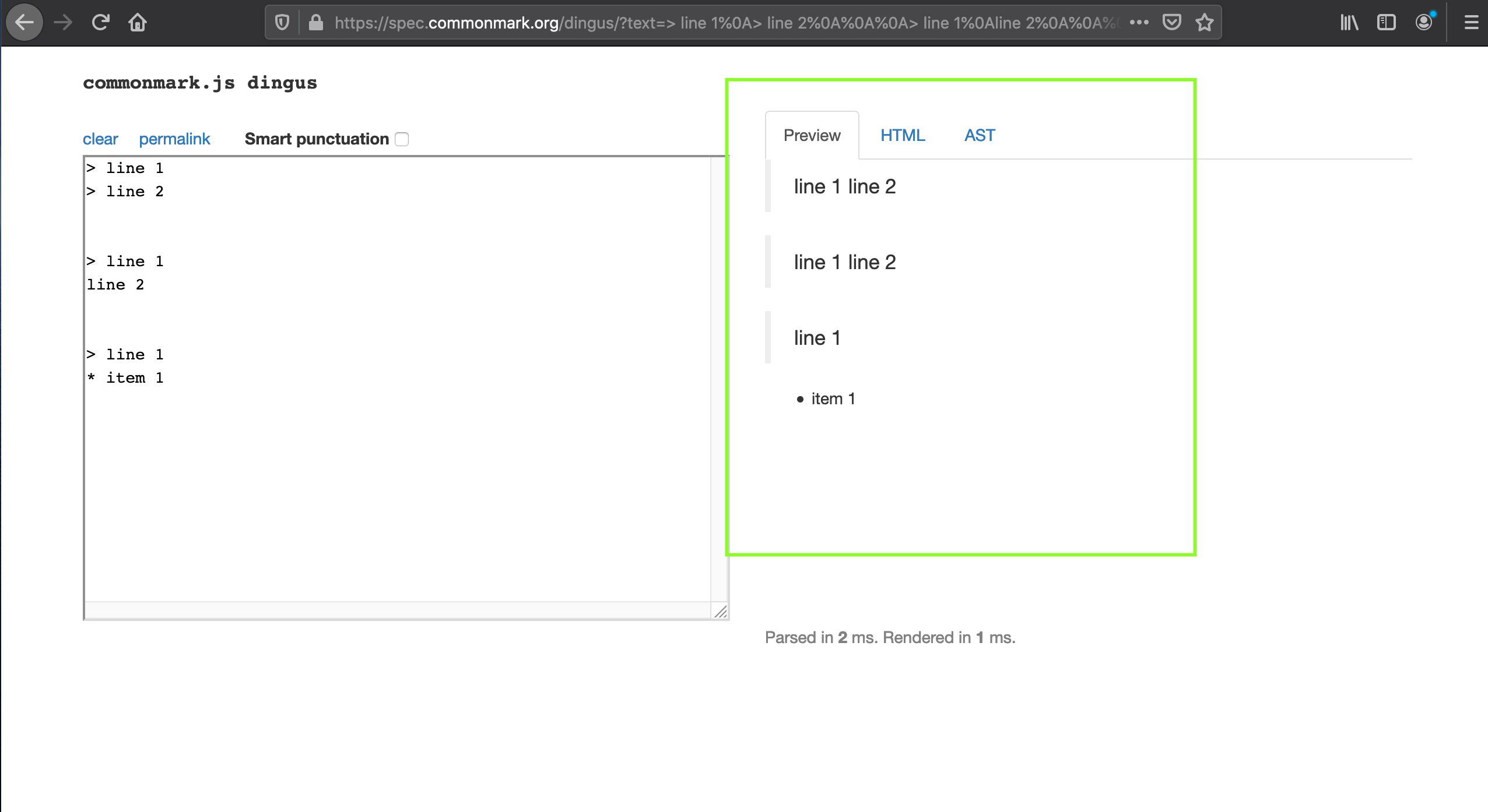 spec.commonmark.org - markdown preview intermittently does not render on page load · Issue ...