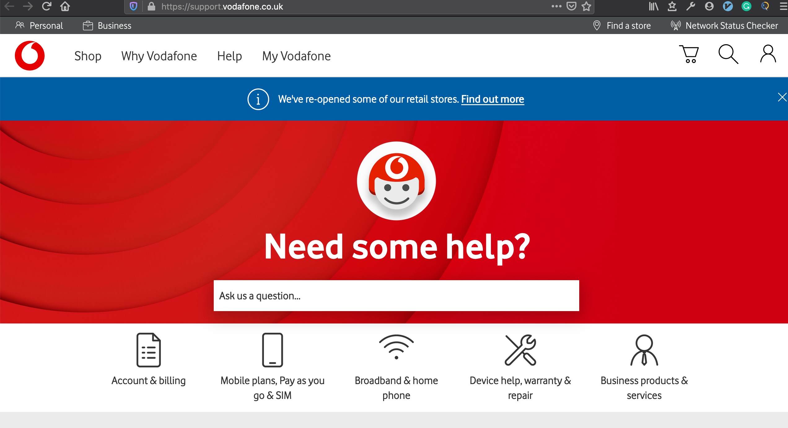 support.vodafone.co.uk - site is not usable · Issue #59046 · webcompat ...