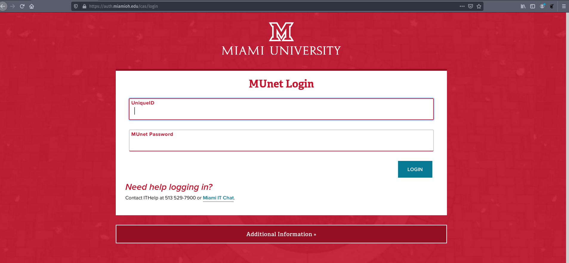 auth.miamioh.edu - see bug description · Issue #59440 · webcompat/web-bugs · GitHub